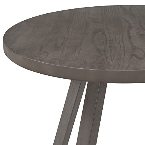 Knocbel Mid-Century Modern Round Dining Table with X-Shaped Base, Ideal for Small Spaces, 200lbs Weight Capacity, 36" Dia x 30" H (Gray)