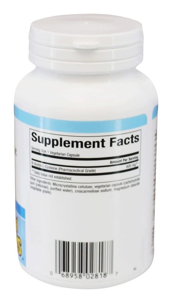 Natural Factors N-Acetyl-L-Cysteine 600 mg, 60 Capsules