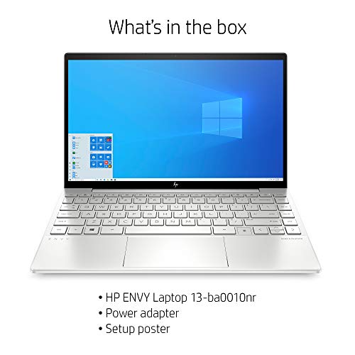 HP Envy 13 Laptop, Intel Core i7-1065G7, 8 GB Ram, 256 GB SSD Storage, 13.3β Full HD Touchscreen, Windows 10 Home, Fingerprint Reader (13-ba0010nr, 2020 Model)