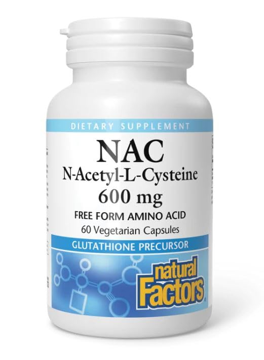 Natural Factors N-Acetyl-L-Cysteine 600 mg, 60 Capsules