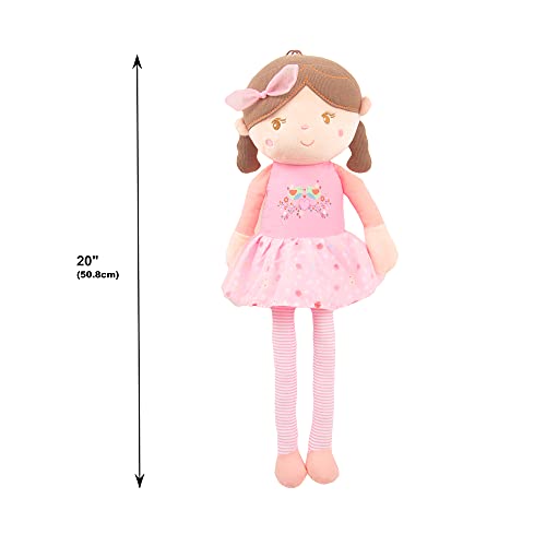 Linzy Toys, Olivia Rag Doll, Soft Plush Doll, Pink, 20 inches (89150-2)