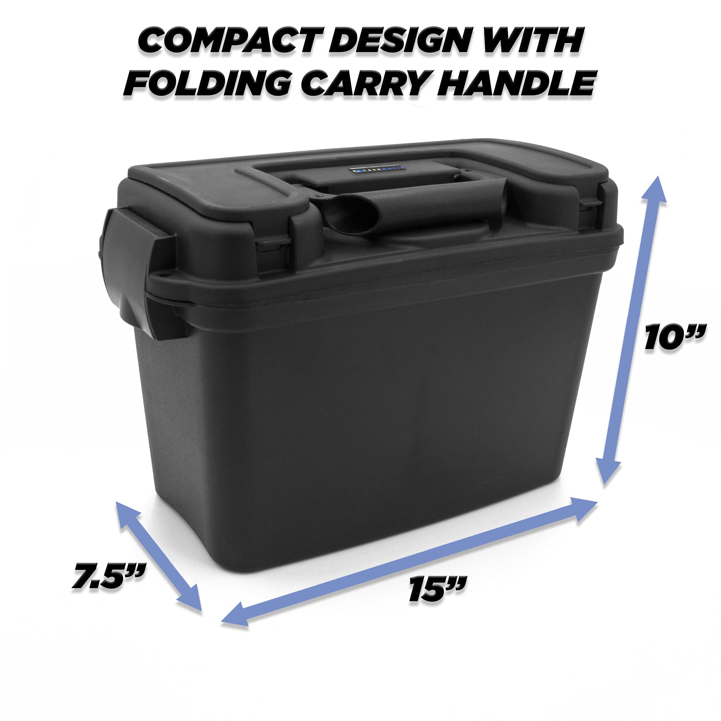 CASEMATIX Miniature Storage Hard Shell Figure Case - 105 Slot Figurine Carrying Case with Customizable Foam Tray Compatible with Warhammer 40k, DND & More!