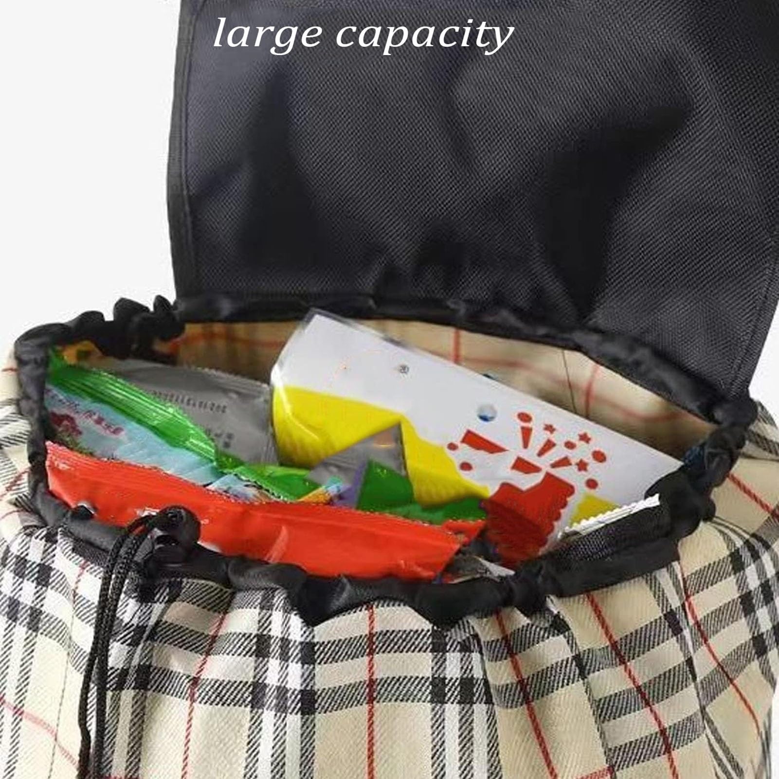 JIAHESHYP Shopping Cart Replacement Bag, Trolley Waterproof Spare Bag, Portable, Oxford Cloth, Black