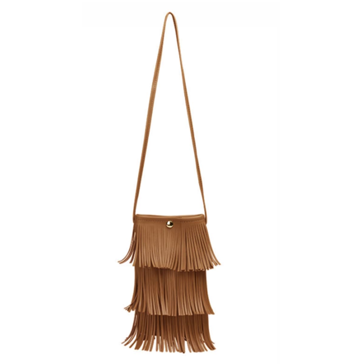 Sunwel Fashion Triple Layers Fringe Cell Phone Bag Mini Tassel Purse Crossbody & Shoulder Bag for Girls Women