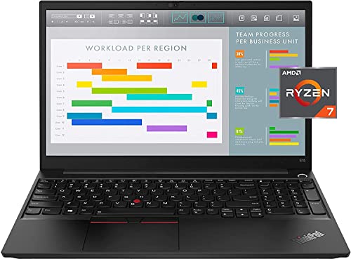 Lenovo ThinkPad E15 Gen 2 Business Laptop, 15.6" FHD 1080P IPS Display, AMD Ryzen 7 4700U, 16GB DDR4 RAM, 512GB PCIe SSD, Webcam, WiFi, Bluetooth, Win 10 Pro