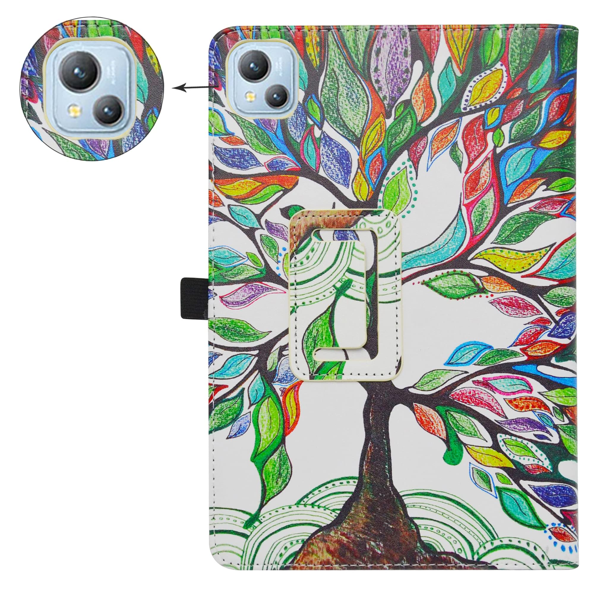 Bige for Blackview Tab 13 Case,PU Leather Folio 2-Folding Stand Cover for Blackview Tab 13 10.1" Android Tablets,Love Tree