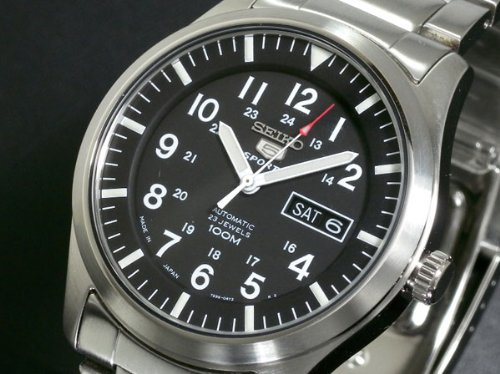SEIKO Men's self-Winding Watch Made in Japan Black SNZG13J1
