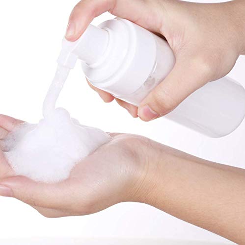 2Pcs 150ml/5oz Empty Plastic Foamer Pump Bottles Container Foaming Soap Dispenser Cosmetics Toiletries Bottles for Hand Soap Shampoo Shower Gel etc