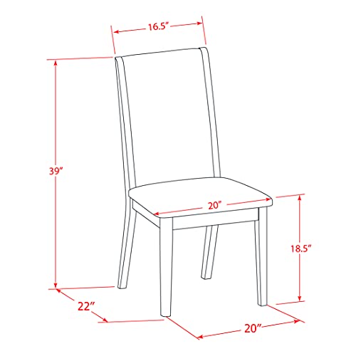 East West Furniture HLLA5-LWH-06 5 Piece Dining Set Includes a Round Dining Room Table with Pedestal and 4 Shitake Linen Fabric Upholstered Parson Chairs, 42x42 Inch, Linen White