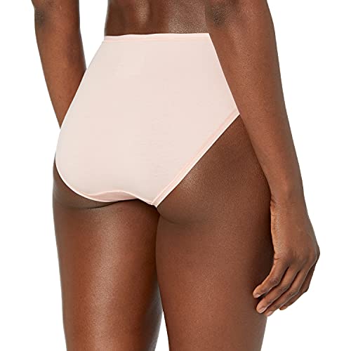 Amazon Essentials Women's Cotton High Leg Brief Underwear (Available in Plus Size), Pack of 6, Multicolor/Dots/Stars/Stripe, Large