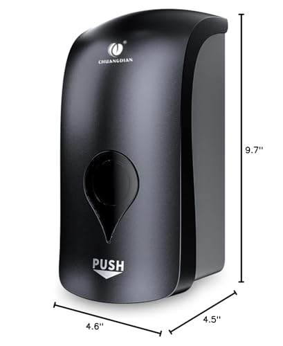 Manual Foam Soap Dispenser, 35oz (1000mL) Commercial Refillable Foaming Soap Dispenser-Dark Grey, CHUANGDIAN