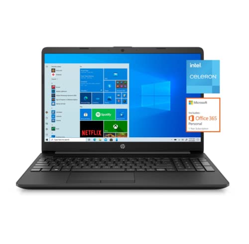 HP Laptop 15, 15.6" FHD Anti-Glare Screen, Celeron N4020 Processor, UHD Graphics, 4GB DDR4 RAM, 128GB SSD, Webcam, Type-C RJ-45 HDMI, Windows 10 in S