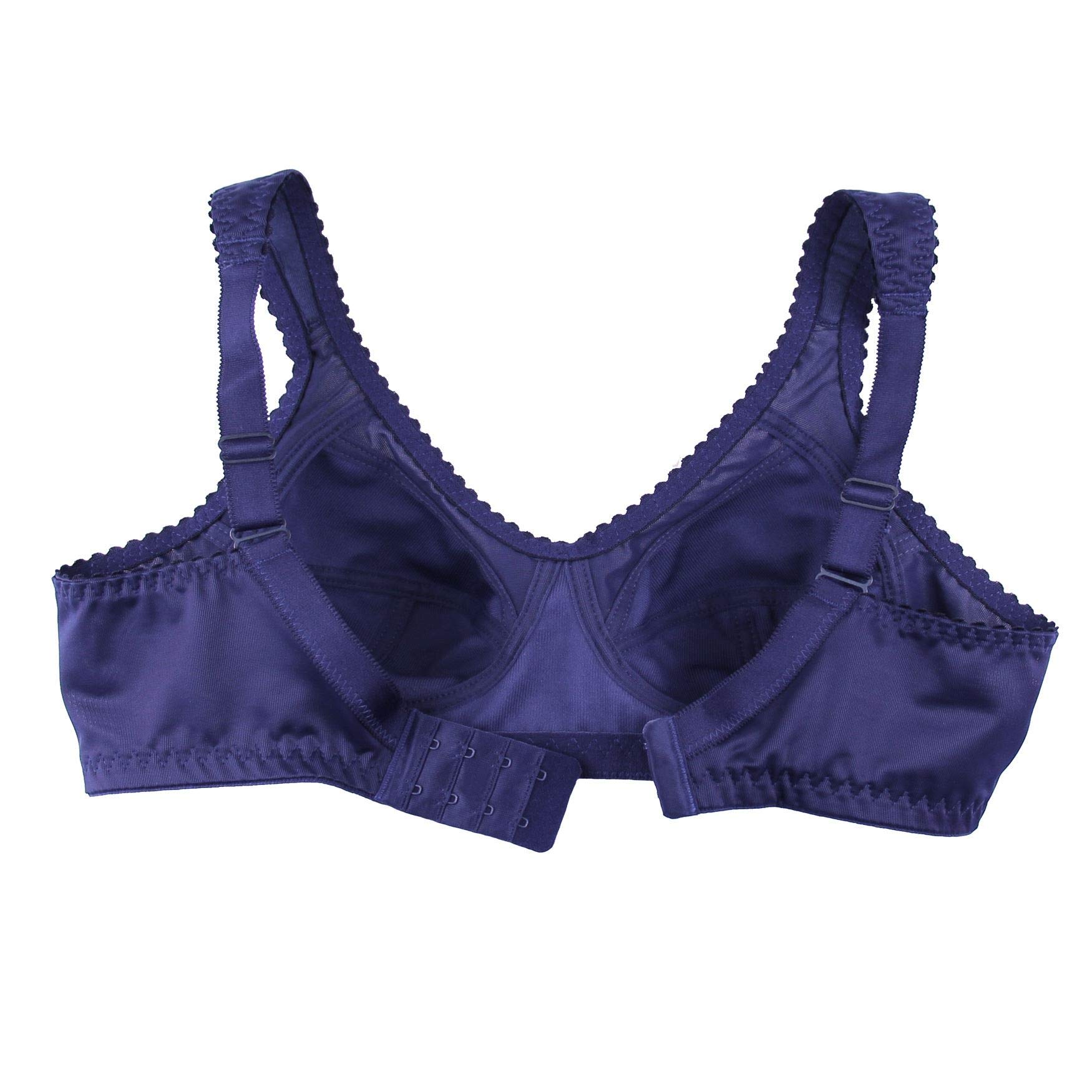 frugue Wireless Comfort Sleep Unlined Plus Size Bra Blue US 40 C