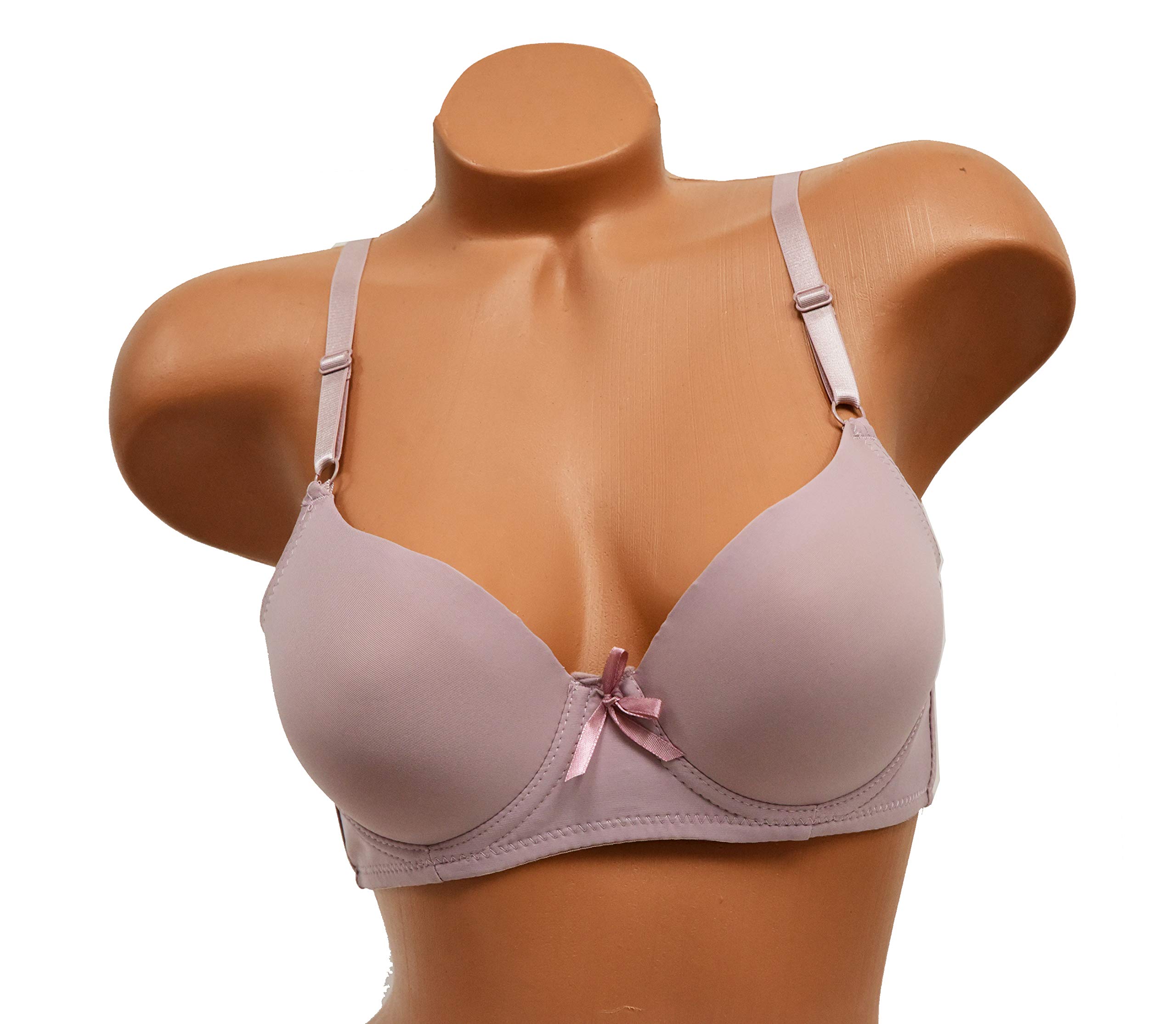 Viola's Secret Women's Bras 6 Pack T-Shirt Bra B, C, D, DD Cup (40C)