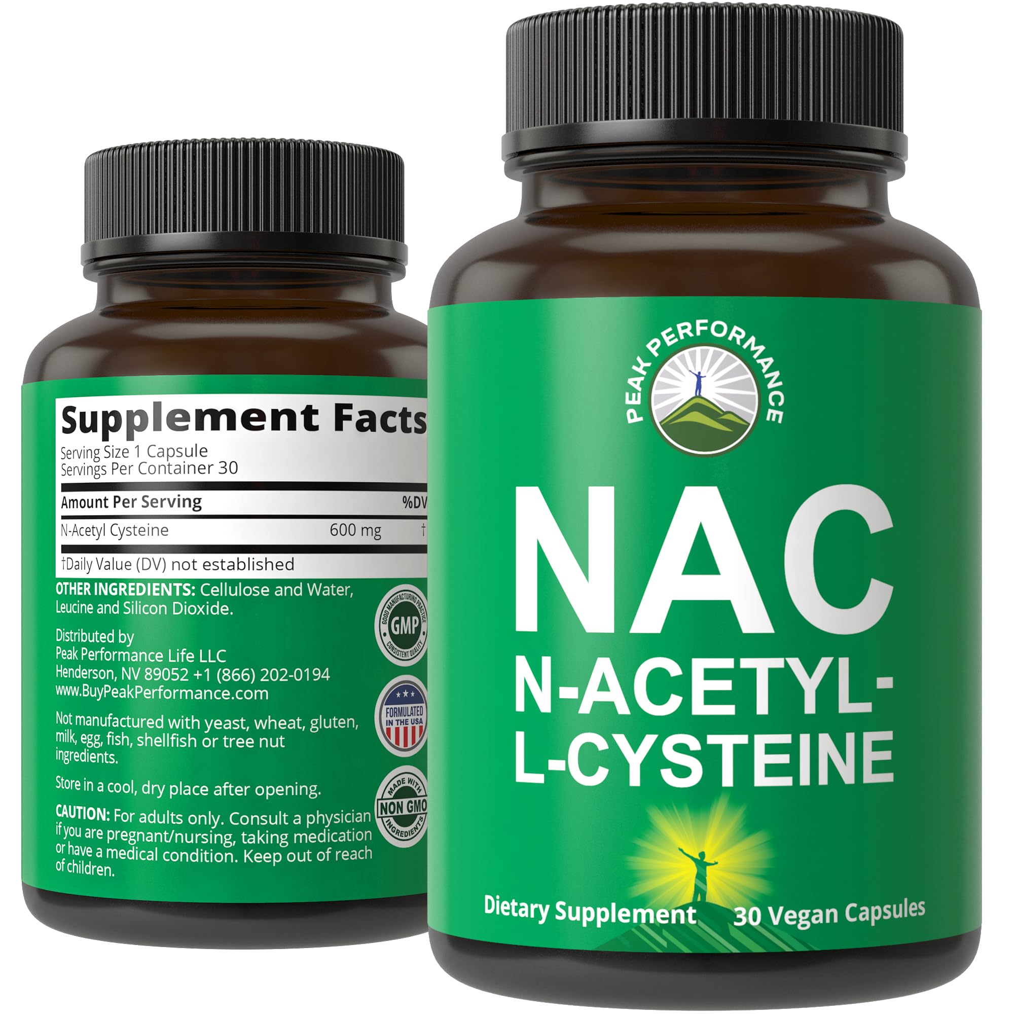 NAC Supplement N-Acetyl Cysteine. Glutathione Precursor 600mg Capsules For Men + Women. Great Antioxidant For Detox, Workout Recovery, Free Radical Protection. N Acetyl L-Cysteine 600 mg Pills