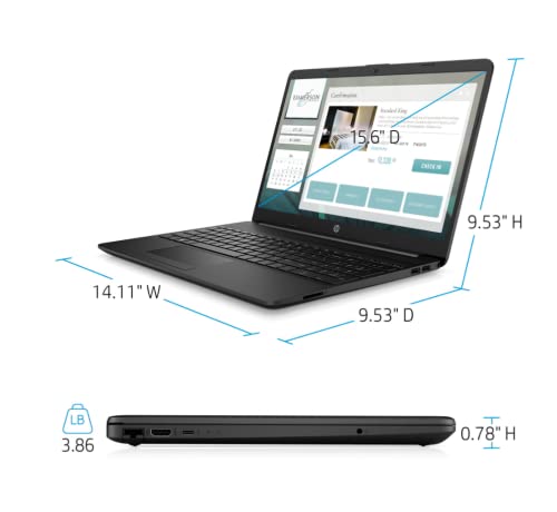 HP Laptop 15, 15.6" FHD Anti-Glare Screen, Celeron N4020 Processor, UHD Graphics, 4GB DDR4 RAM, 128GB SSD, Webcam, Type-C RJ-45 HDMI, Windows 10 in S