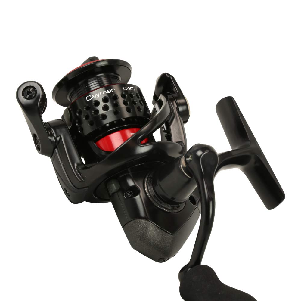 okuma Ceymar Lightweight Spinning Reel- C-40 ,Black/Red