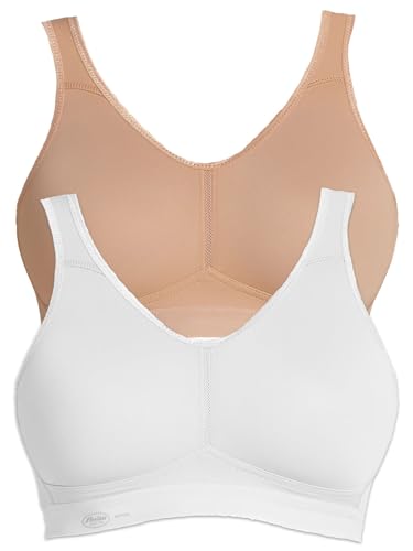 Anita Women's Wire Free Seamless Sports Bra 5521 (Pack of 2) Skin White 40 C