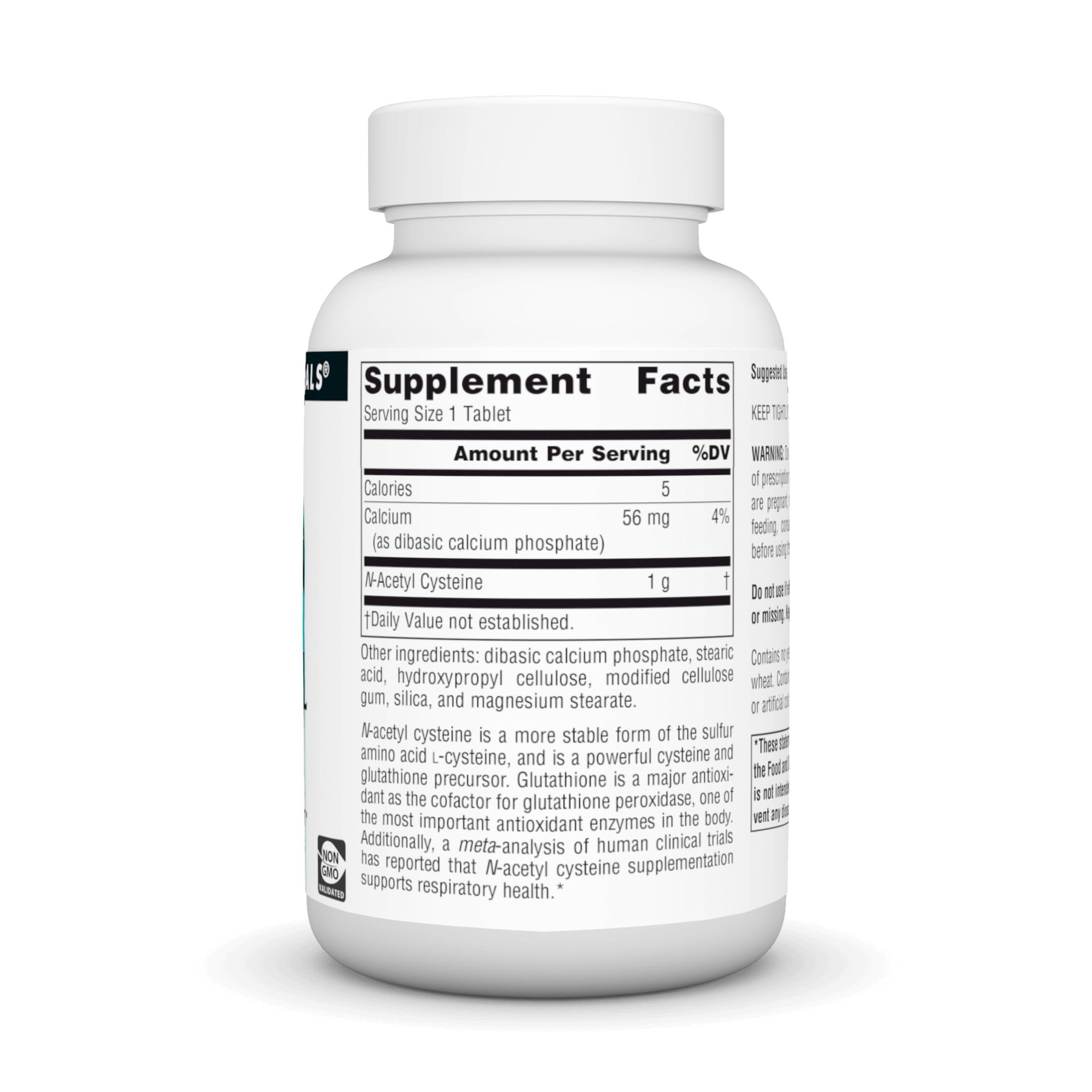 Source Naturals N-Acetyl Cysteine Antioxidant Support 1000 mg Dietary Supplement That Supports Respiratory Health* - 60 Tablets