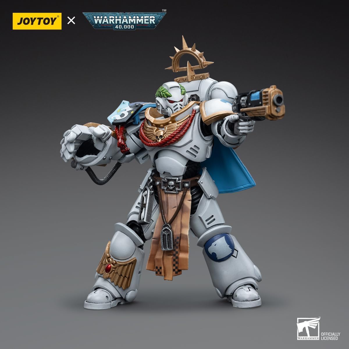 LEBOO JoyToy × Warhammer 40k Space Marines White Consuls Captain Messinius 1/18 Action Figure Joy Toy Figures