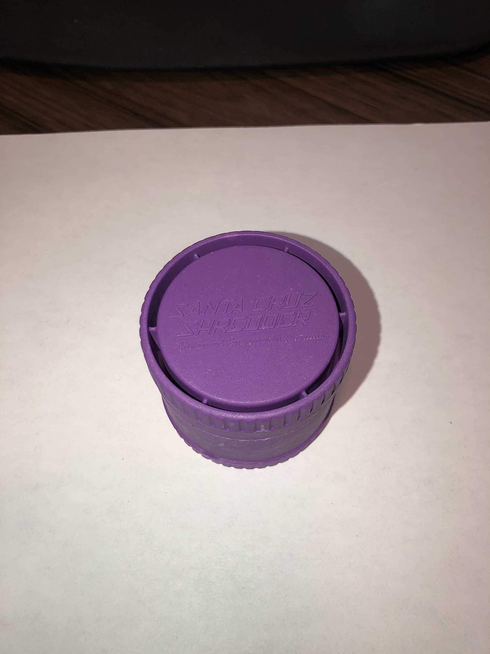 Santa Cruz Shredder Grinder for Herbs Knurled Top for Stronger Grip 3-Piece 2.2"(Purple)