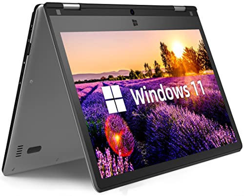 MELIUNA 2 in 1 Laptop Computer, 11.6" Touchscreen FHD Display, Intel Celeron N4000, 4GB DDR4, 128GB eMMC, Intel UHD Graphics 600, Window 11 Laptop, Quad-Core, USB3.0, Supports 1TB SSD Espandsion