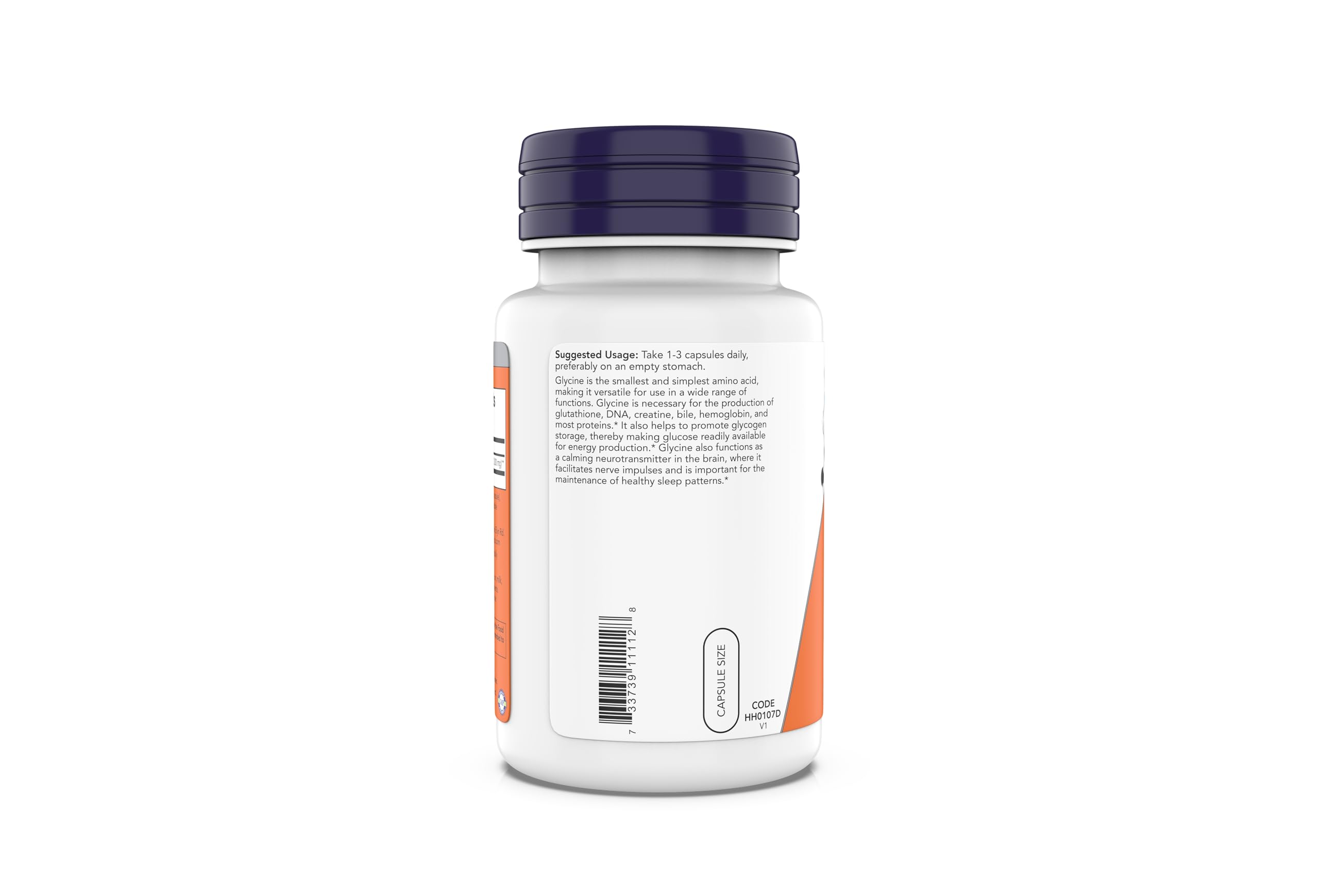 NOW Foods Glycine 1000mg, Free-Form Pharmaceutical Grade, Neurotransmitter Support*, Promotes restful Sleep*, Gluten Free, Vegan, Kosher 200 Vegetarian Capsules (Pack of 1)