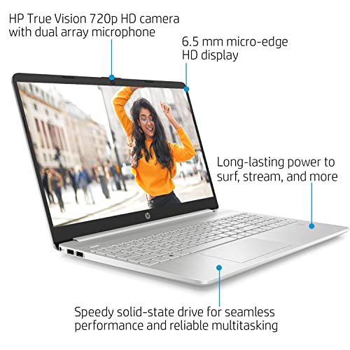 Newest HP 15 Laptop, Intel Core i3-1125G4 Quad-core Processor (Beats i7-1065G7), Intel UHD Graphics, 15.6" Anti-glare Display, Online Conference Ready, Fast Charge, Windows 11(16GB RAM | 1TB SSD)