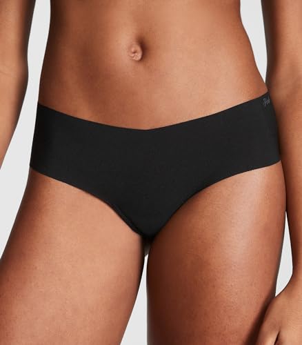 Victoria's Secret PINK Women's No Show Cheekster Underwear, Panties for Women, Neutral, (S)