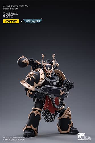 HiPlay JoyToy × Warhammer 40K Officially Licensed 1/18 Scale Science-Fiction Action Figures Full Set Series -Black Legion Chaos Space Marine C