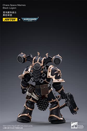 HiPlay JoyToy × Warhammer 40K Officially Licensed 1/18 Scale Science-Fiction Action Figures Full Set Series -Black Legion Chaos Space Marine C