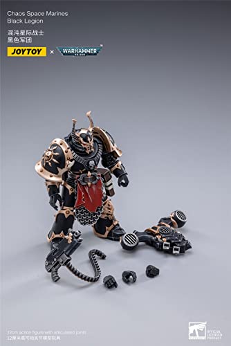HiPlay JoyToy × Warhammer 40K Officially Licensed 1/18 Scale Science-Fiction Action Figures Full Set Series -Black Legion Chaos Space Marine C