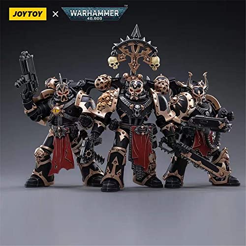 HiPlay JoyToy × Warhammer 40K Officially Licensed 1/18 Scale Science-Fiction Action Figures Full Set Series -Black Legion Chaos Space Marine C