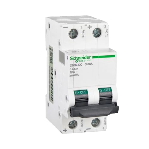 2pcs Multi 9 IC65N-DC MCB 2P DC Miniature Circuit Breaker C 1A 2A 3A 4A 6A 8A 10A 16A 20A 25A 32A 40A 50A 63A 80A (Size : 2, Color : 63A)