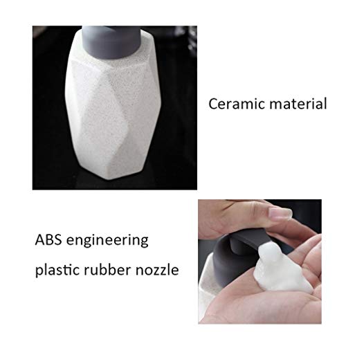 Soap Dispenser 480L Soap Dispenser Ceramic Mousse Foaming Dish Soap Dispenser Hotel Press Dispensing Empty Bottle Rubber Lotion Bottle Lotion Dispenser (Color : Green) (Black b)