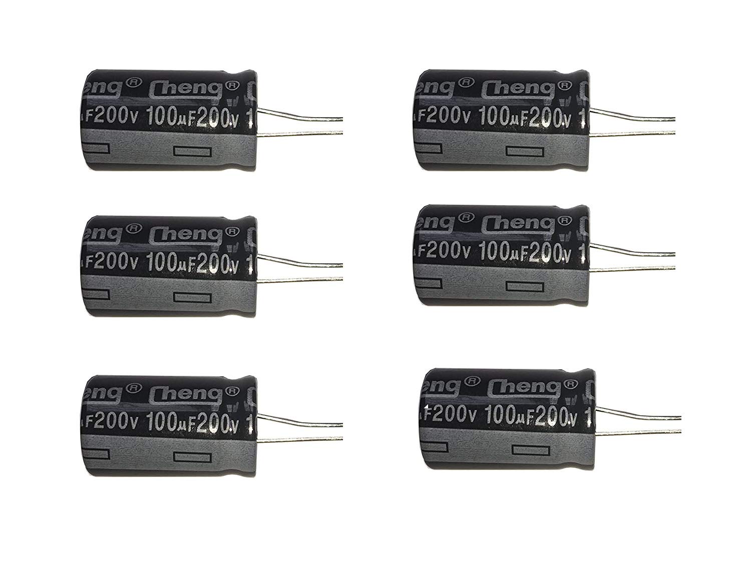 100uF 200V 16X25 +/-20% -40 to +105°C 10 PCS Aluminum Electrolytic Capacitors