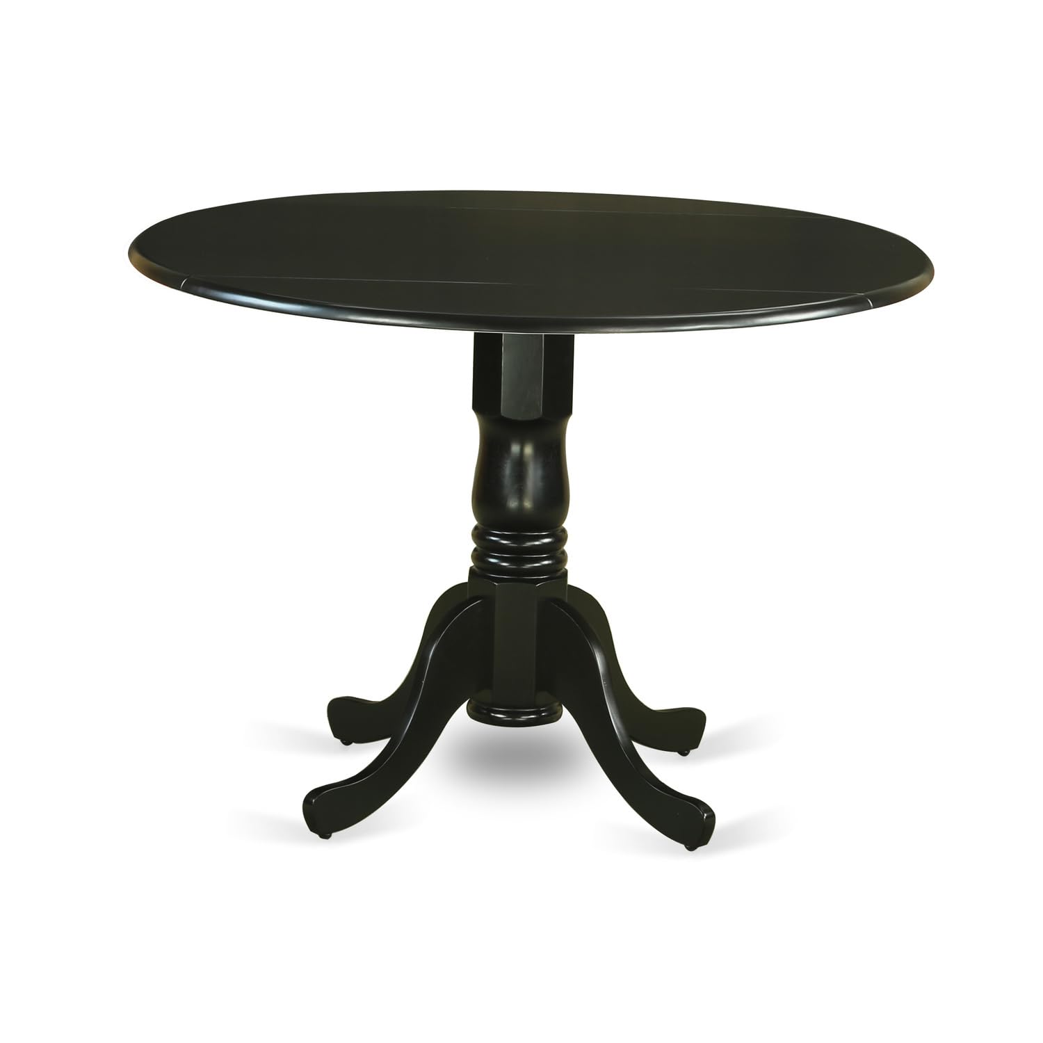 HomeStock City Chic 5Pc Set for 4 - Includes Round Kitchen Table with Dropleaf and Four Dining Room Chairs, 42x42-Inch, Ideal for Sleek and Modern Dining Spaces