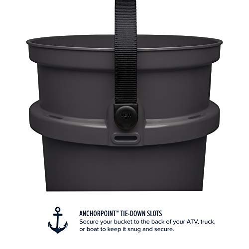 YETI Loadout 5-Gallon Bucket, Impact Resistant Fishing/Utility Bucket, Charcoal