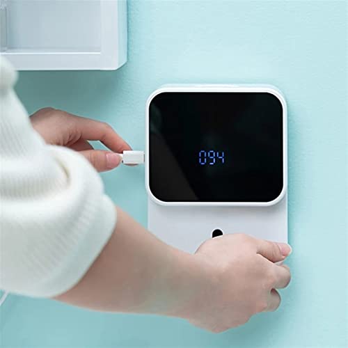 WIOSEN Soap Dispenser Bathroom Induction Foaming Hand Washing Machine Sensor Bathroom Wall Soap Dispenser (Color : Black)