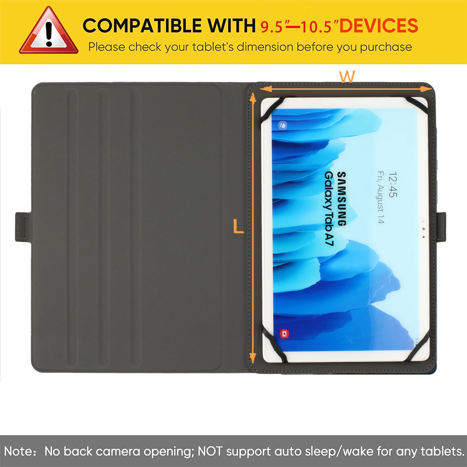 Pudazvi Universal 9.5"-10.5" Inch Tablet Case,360 Degree Rotatable Kickstand Multiple Viewing Stand Case Cover for 9.6" 10" 10.1" 10.5" and All 9.5-10.5 Inch Touchscreen Tablet,Marble Purple
