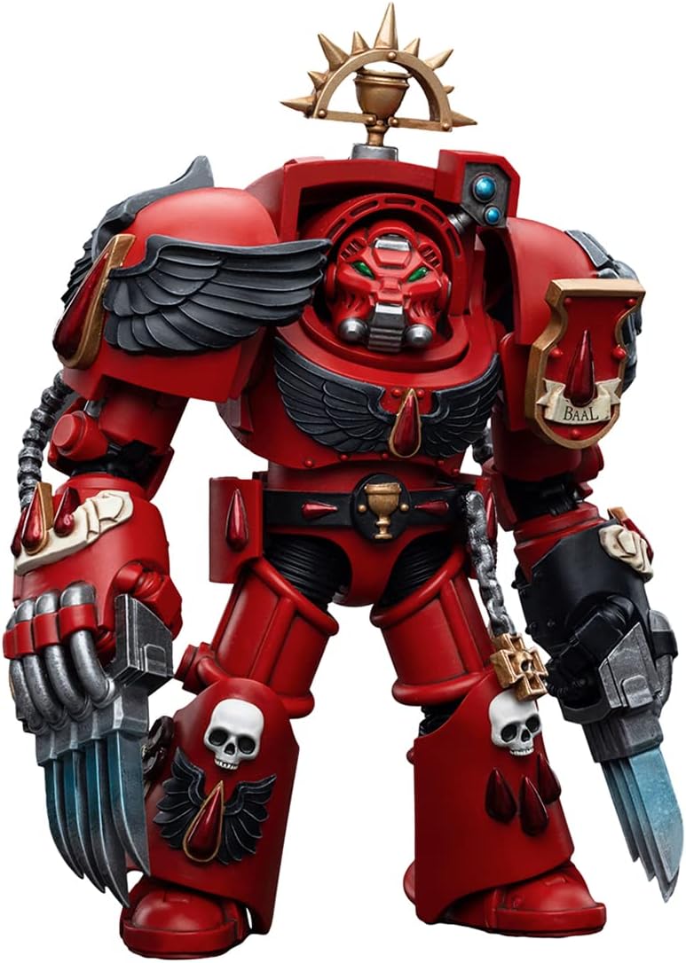 Joytoy 1/18 Action Figure Warhammer 40k Mecha 5.3in High Model Toy Blood Angels Assault Terminators Brother Tyborel