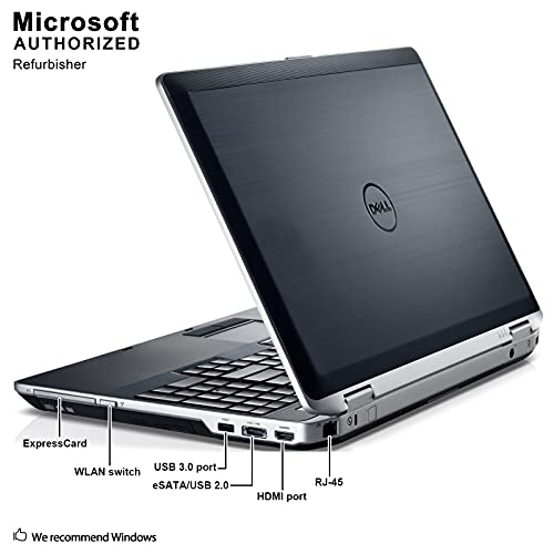 Dell Latitude E6530 15.6 Inch Business Laptop, Intel Core i5-3320M up to 3.3GHz, 8G DDR3, 500G, DVD, WiFi, VGA, HDMI, Win 10 Pro 64 Bit Multi-Language Support English/French/Spanish(Renewed)