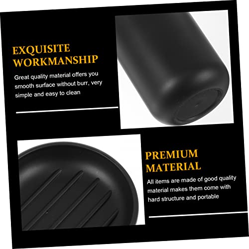 BETOOKY 1 Set Bathroom Set Soap Dispenser Toothbrush Decorative Bathroom Accessories Vanity Countertop Soap Dish Foaming Soap Black Trim Sanitary Accessory Plating Necessity Household