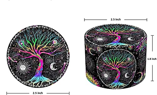 Large Grinder 2.5 inch Black ,Boho Aesthetic Tree of Life Grinder (Colorful)