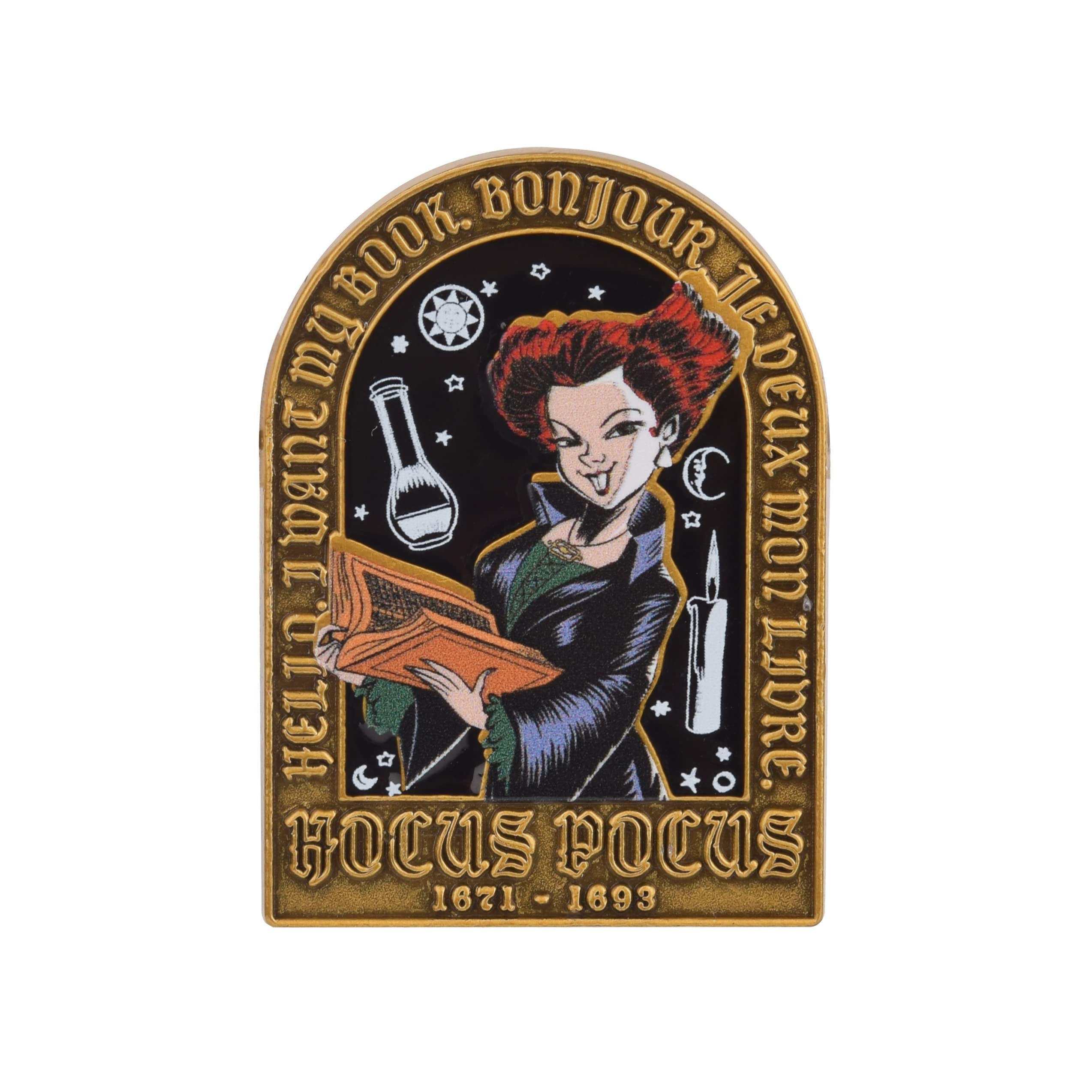 Disney Enamel Pin Set, Hocus Pocus Themed Jewelry, Pack of 4 Pieces, 1.75β, Limited Edition Collectors Pins with Three Sanderson Sisters and Billy Butcherson, Amazon Exclusive