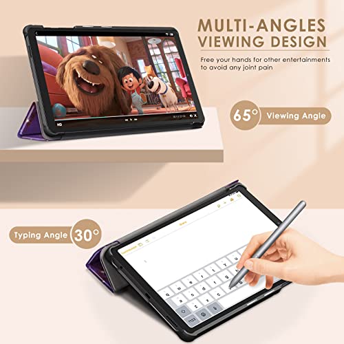DETUOSI Slim Case for Samsung Galaxy Tab A7 Lite 8.7" 2021 (SM-T220/T225/T227U), Ultra Thin Folio Tri-fold Flip PU Leather Book Cover Multi-Angle Stand + Protective Hard Back Shell + Magnetic Closure