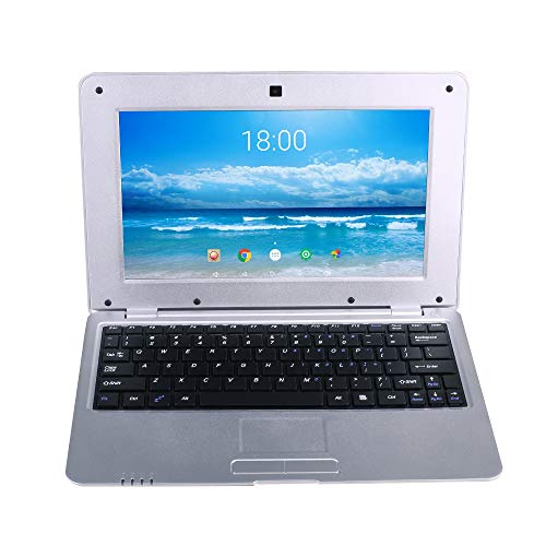 Goldengulf 10.1 Inch Portable Quad Core 8GB Computer Laptop PC Android 6.0 Mini Netbook Slim and Lightweight Notebook Webcam Netflix YouTube Google Player Flash (Silver)