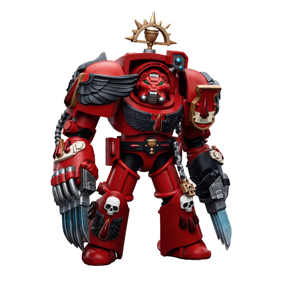Joytoy 1/18 Action Figure Warhammer 40k Mecha 5.3in High Model Toy Blood Angels Assault Terminators Brother Tyborel