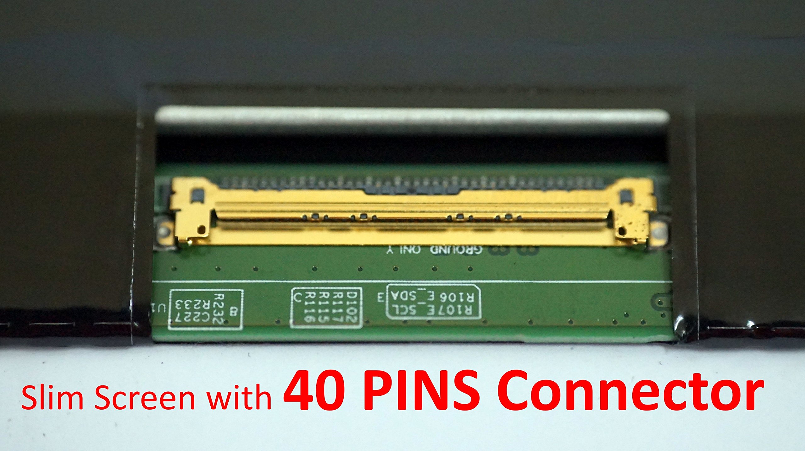 Fullcom New 11.6 inch Screen Compatible with N116BGE-EA2 REV.C4 40 pins Replacement Screen 5D10M57333 Flex 11 6-11IGM 81A7