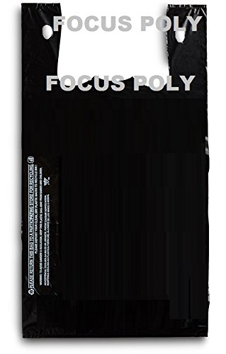Plastic Grocery Take Out Bags Jumbo Size 15"x7"x27" Black 500 Count Extra Large Bag